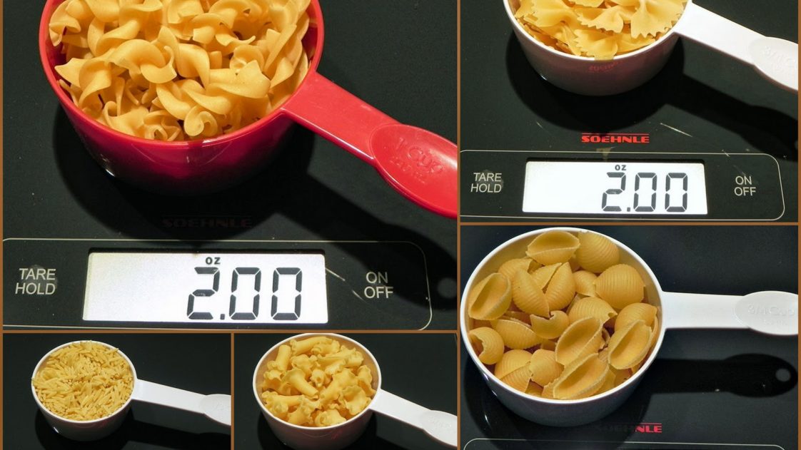 What does 2 oz of pasta look like?