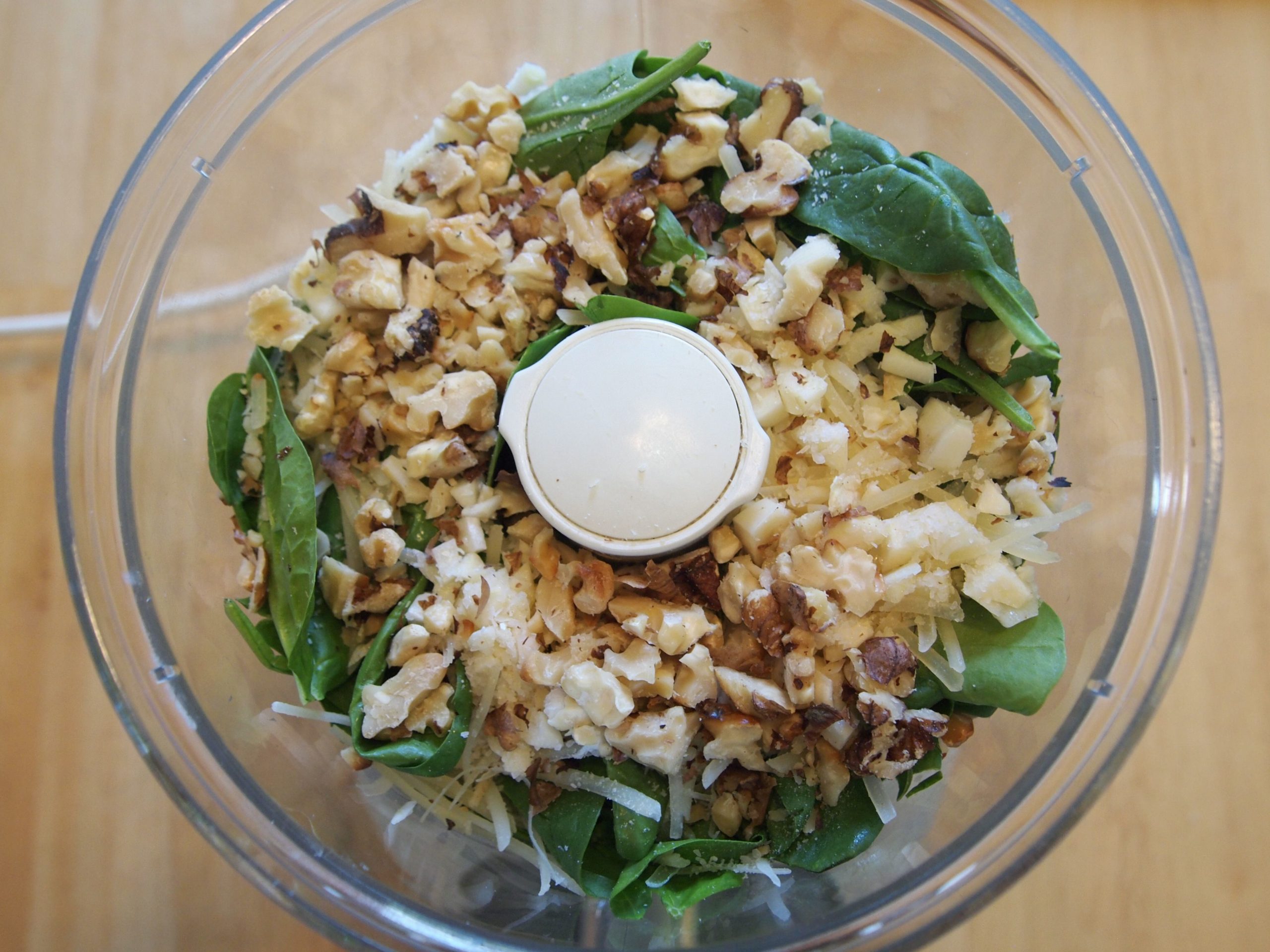 Will a food processor chop spinach?