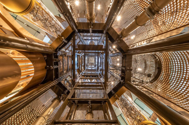 Does the cask centerpiece stand a magnificent 56 feet tall?