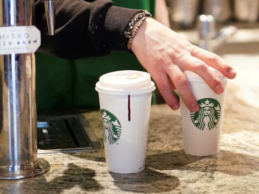 How are Starbucks being sustainable?