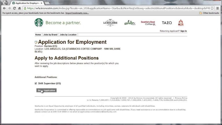 How do I fill out a Starbucks application?