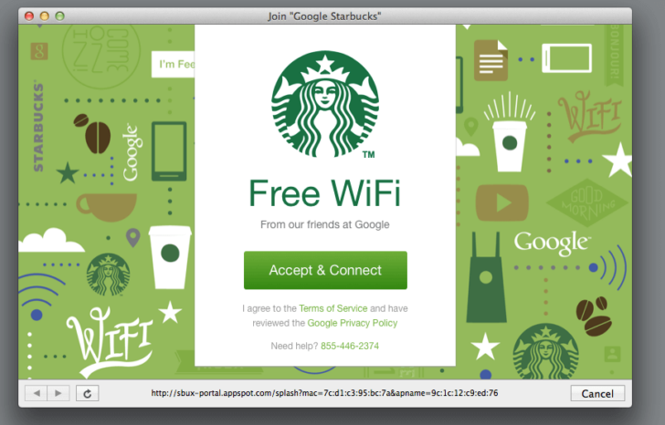 How do I log into Starbucks WiFi?