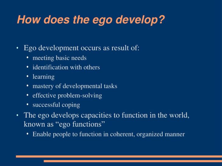 How does the ego develop?