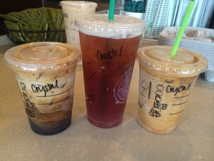 How much is 2 shots of espresso over ice at Starbucks?