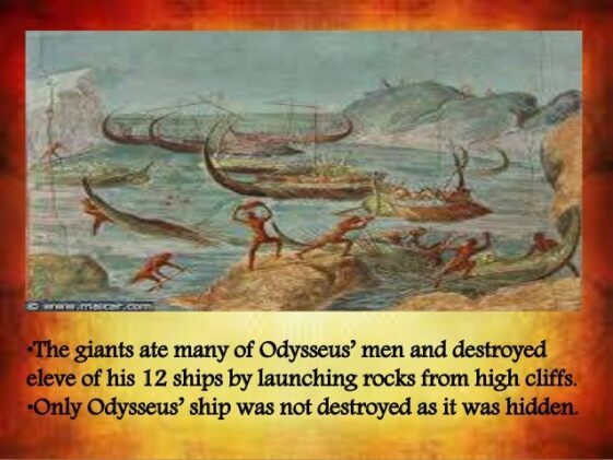 What did Laestrygonians do in The Odyssey?