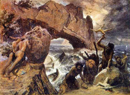 What did Odysseus do to the Laestrygonians?