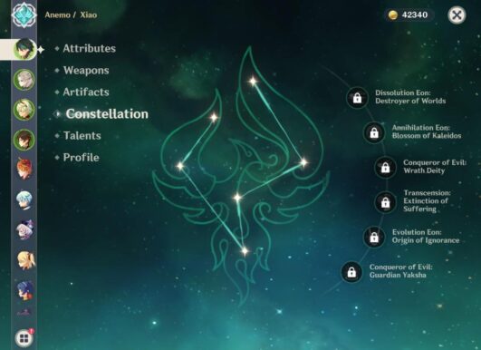 What is Xiao constellation name?