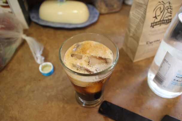 What is espresso over ice called?
