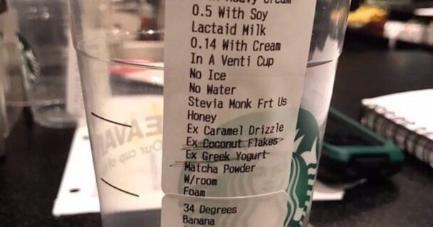 What is the most confusing Starbucks order?