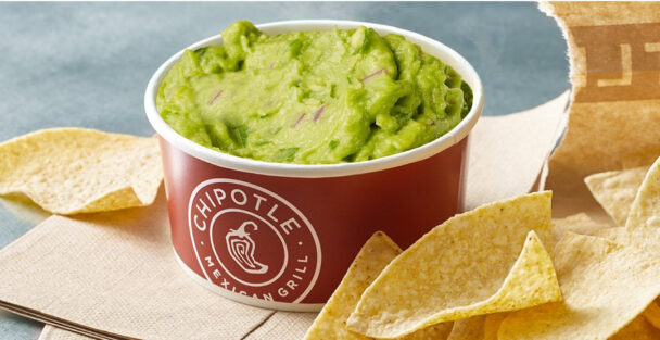 How big is large chips and guac at Chipotle?