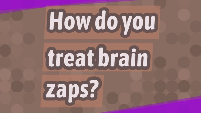 How do you treat brain zaps?