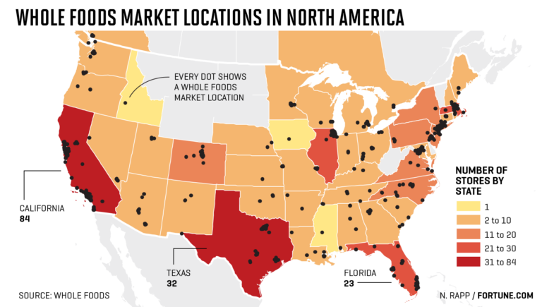 How many locations does Whole Foods have?