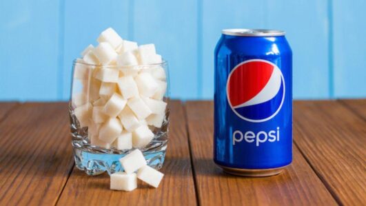 How much sugar is in a peep Pepsi?