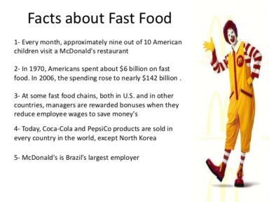 What are 5 facts about fast food?