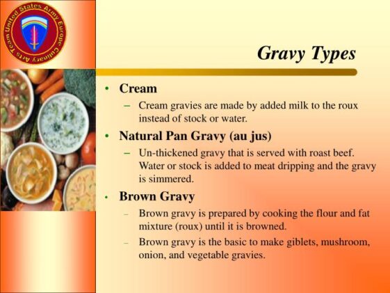 What are all the types of gravy?