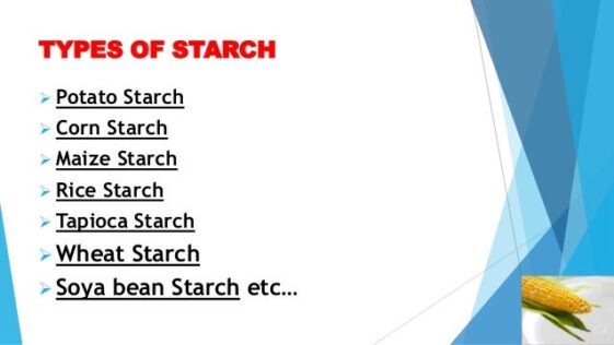 What are the 4 types of starch?