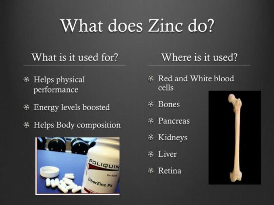 What does zinc do for men?