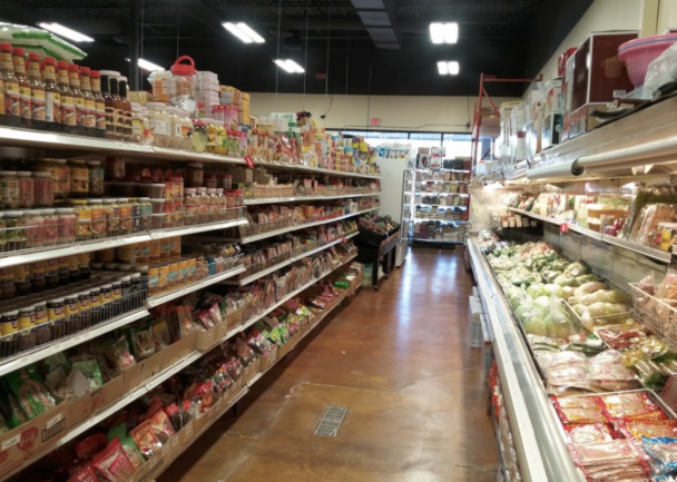 What is blocking in a grocery store?