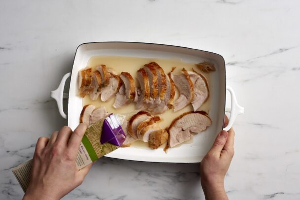 What is the best way to reheat turkey breast?