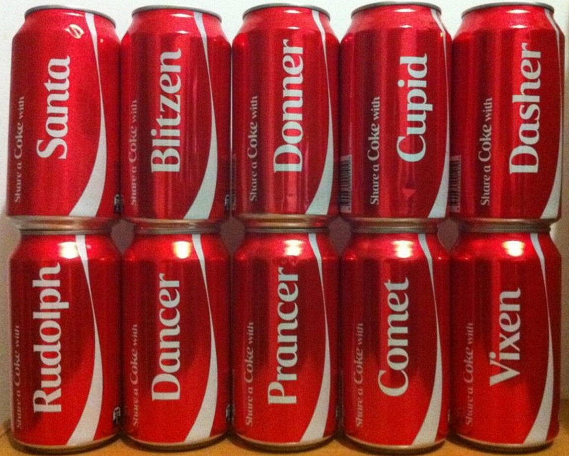 What names are on Coke cans?
